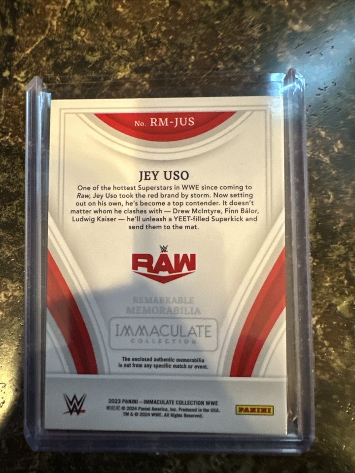 2023 WWE Immaculate Jey Uso Patch /35 #RM-JUS | eBay
