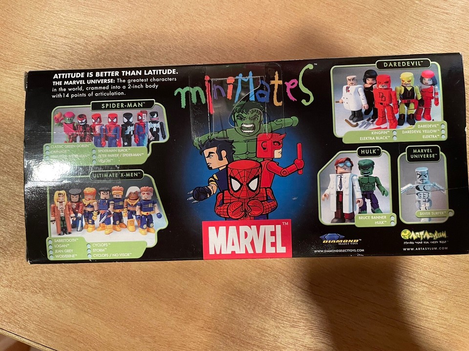 2003 ART ASYLUM MARVEL MINIMATES CYCLOPS WOLVERINE STORM LOGAN SET Of 4 ...