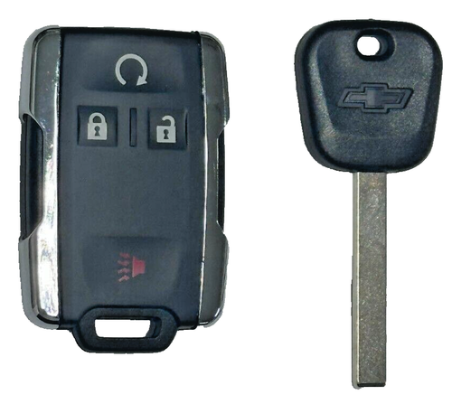 GM REPLACEMENT TRANSPONDER CHIP Chevy BowTie Logo KEY + Remote Fob M3N ...