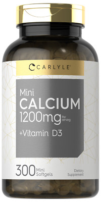 Calcium with Vitamin D3 | 1200mg | 300 Mini Softgels | Non-GMO | by ...