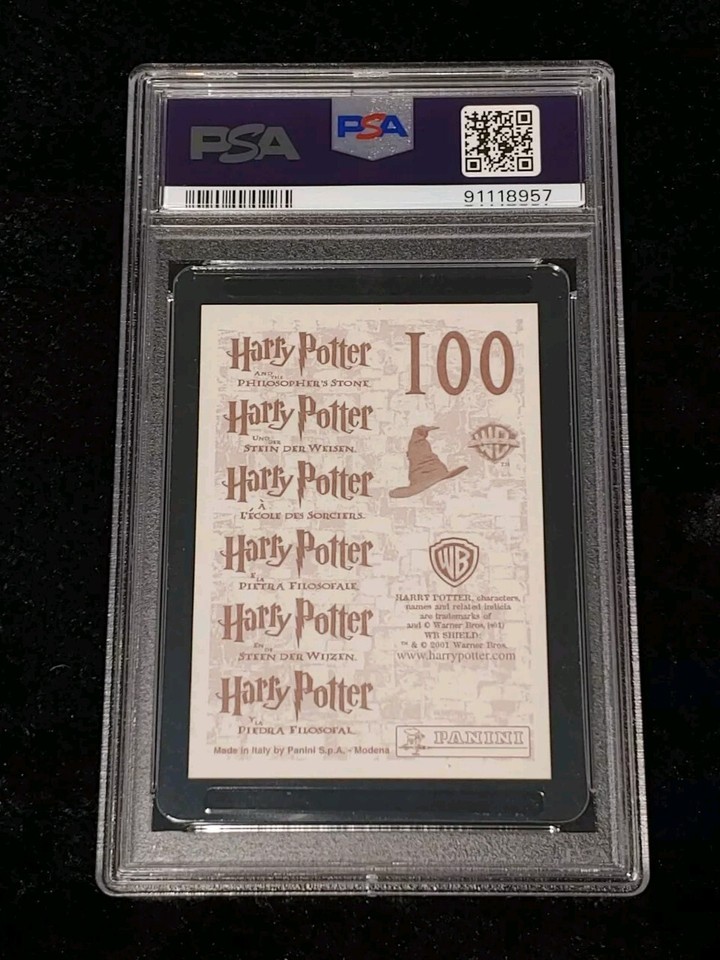 2001 Panini Harry Potter Philosopher's Stone #100 House Slytherin Foil ...