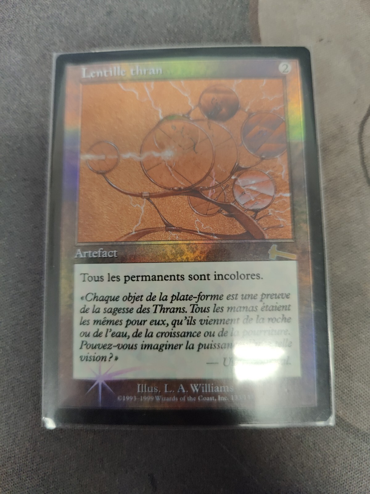 1x Misprint Foil Italian Thran Lens Magic The Gathering Foil Rare | eBay