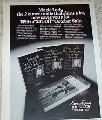 1973 print ad - Exquisite Form Magic Lady pantie girdles sexy girl ...