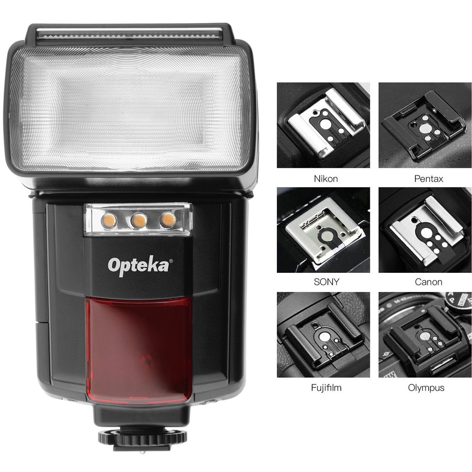 Opteka Bounce Flash with Video Light for Canon EOS 90D 80D 77D 70D 60D ...