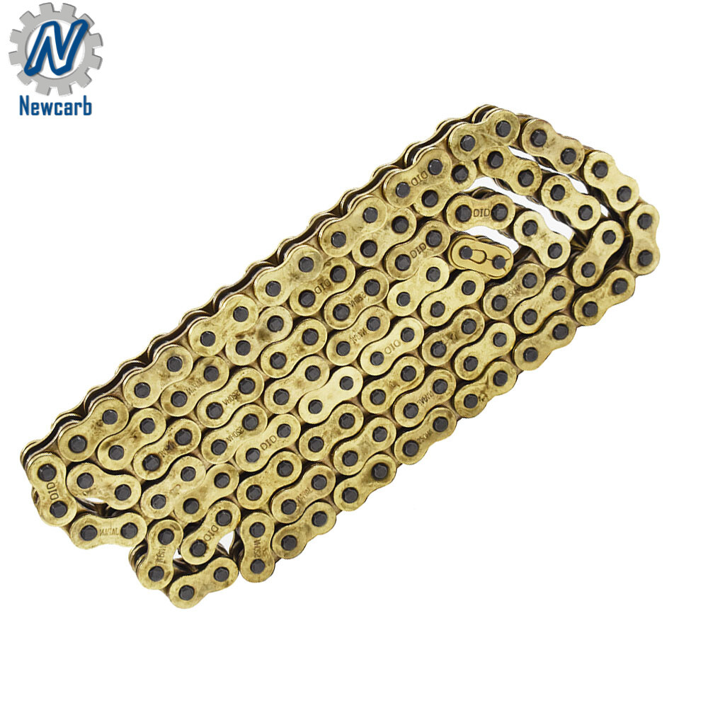 GOLD New Motorcycle 520 O-Ring Masterlink Drive Chain 120 Links 520 X ...
