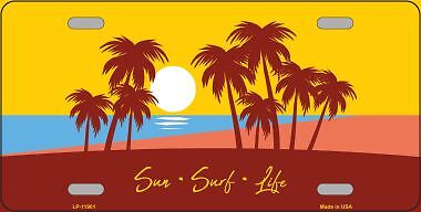 Sun Surf Life Novelty Metal License Plate Tag LP11901 | eBay