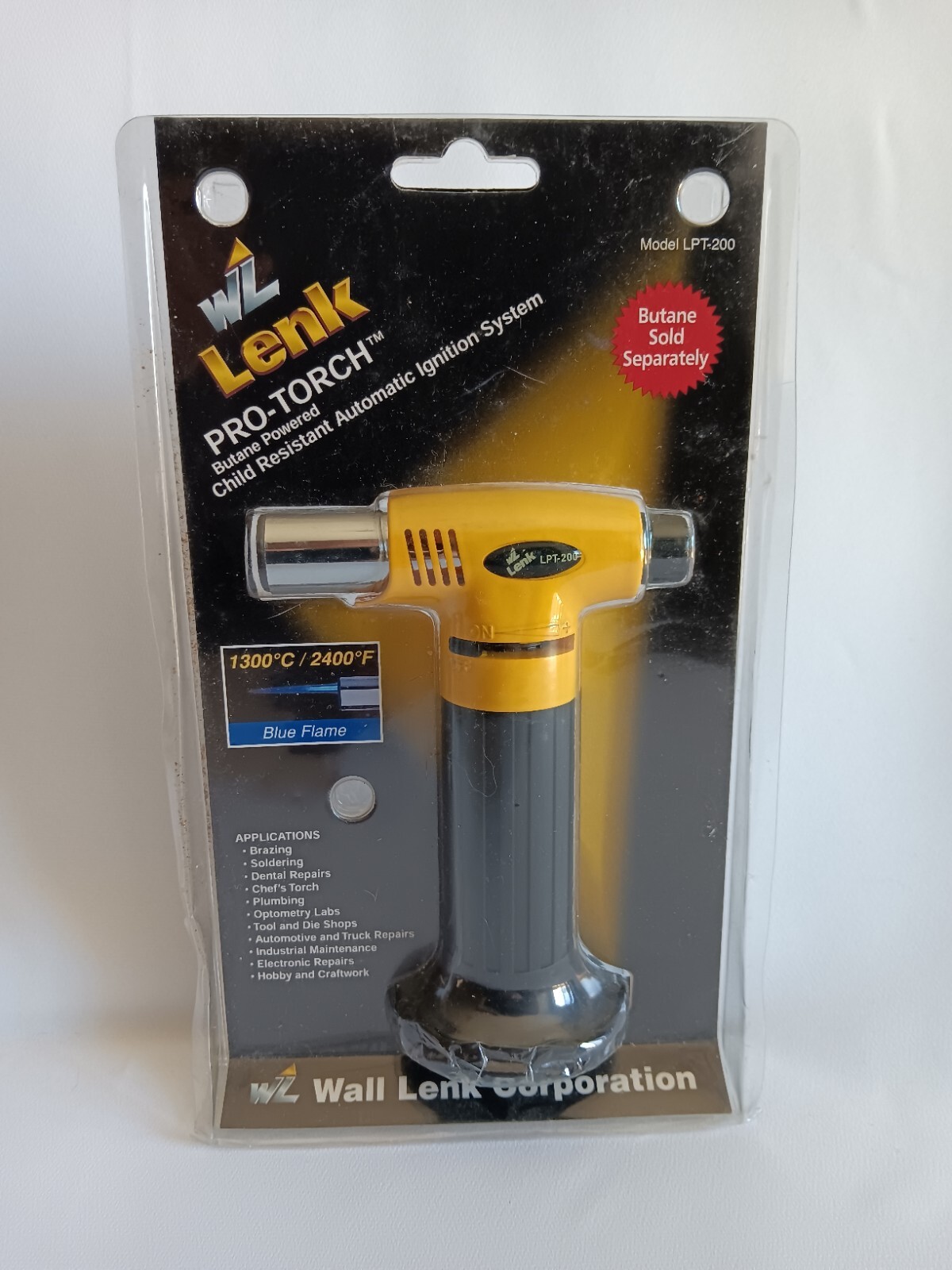 Wall Lenk Pro-Torch Butane Powered Child Resistent Automated Ignition ...