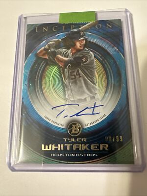 TYLER WHITAKER 2022 BOWMAN INCEPTION AUTOGRAPH /99 BLUE FOIL PROSPECT ...