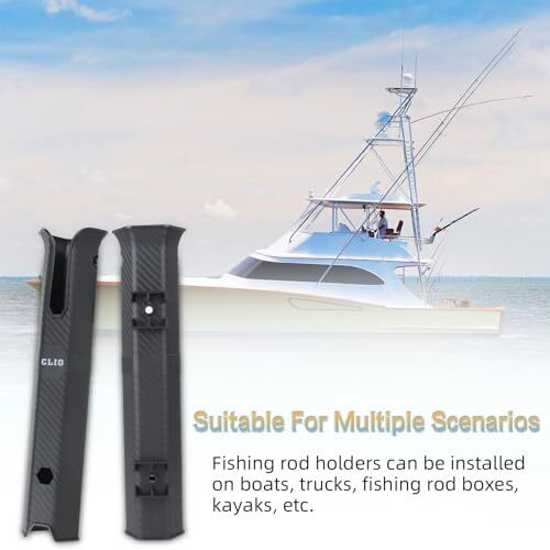 Fishing Rod Holders, 4 Pack Fishing Rod Racks Fishing Pole Holders Side ...