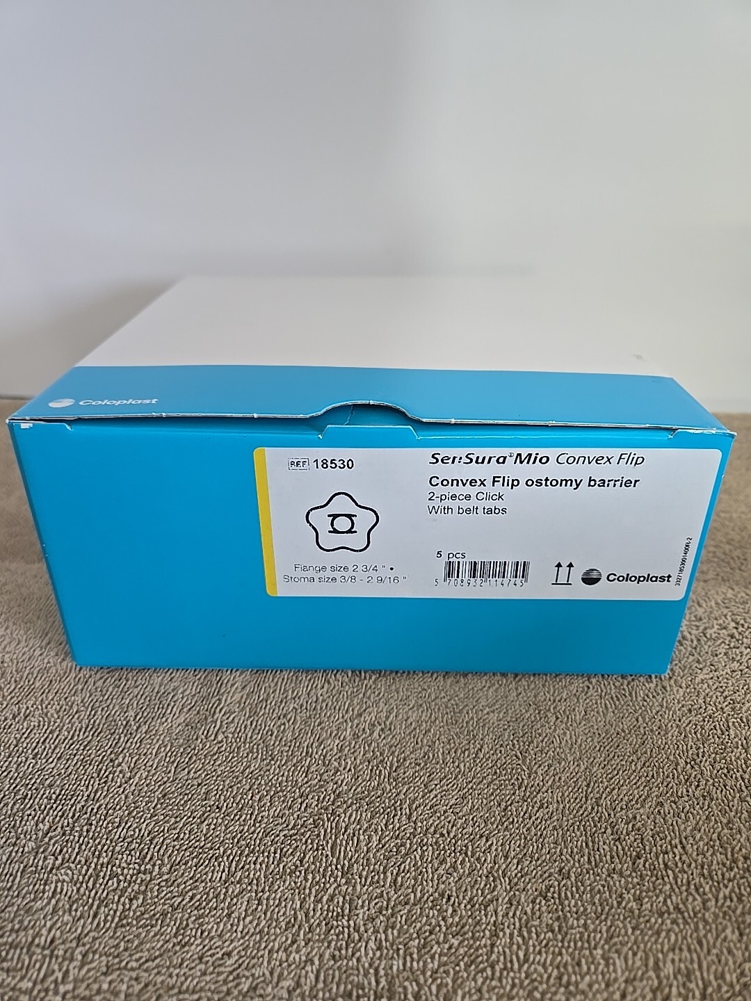 5 Coloplast 18530 SenSura Mio Convex Flip Barriers 2-3/4" Flange ...