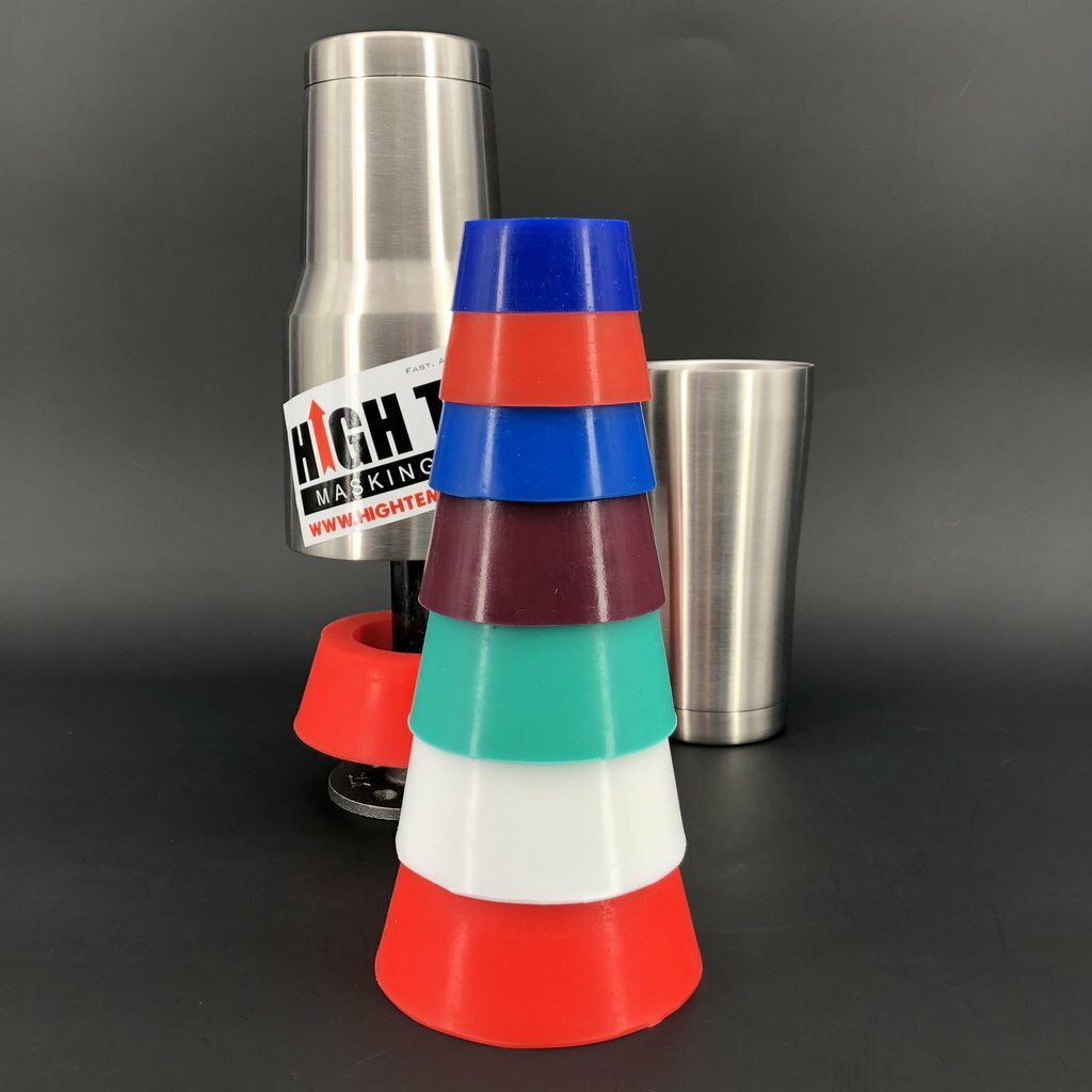 7 pc. Custom Cup Plug Kit - High Temp Masking Supply Silicone Powder ...