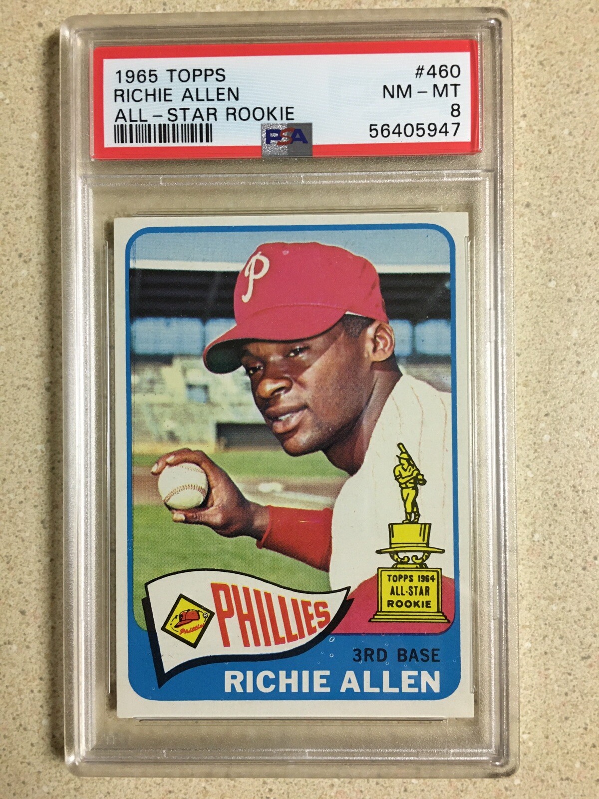 1965 Topps #460 Richie Dick Allen PSA 8 NM-MT ALL STAR ROOKIE PHILLIES ...
