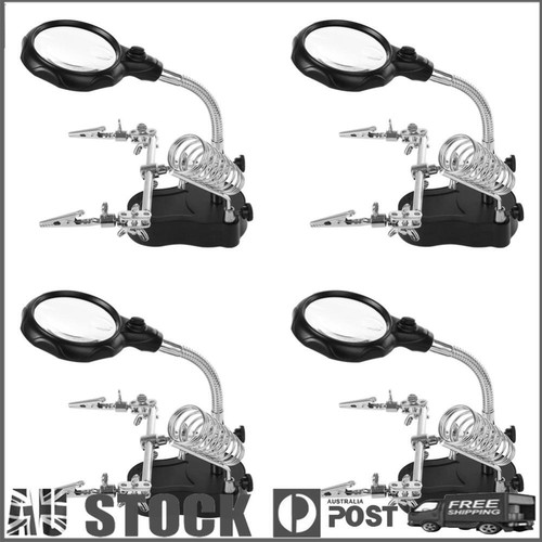 Welding Magnifying Glass with LED Light Loupe Hand Soldering Stand ...