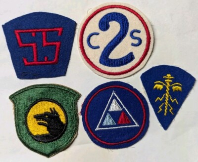 WW2 1940S 5 Different Patch King Patches - 4 Felt & 1 Embroidered | eBay