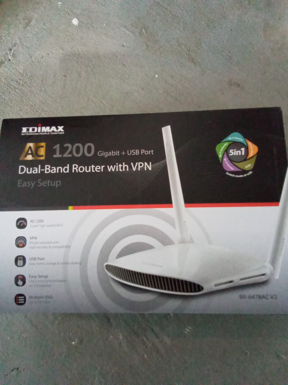 Edimax Dual-Band AC1200 Router/Extender/AP, 3-in-1 Smart Device BR ...