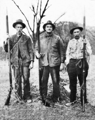 ANTIQUE 8X10 REPRO PHOTO PRINT 3 MEN SODDY TENN MUZZLELOADING CHUNK GUN ...