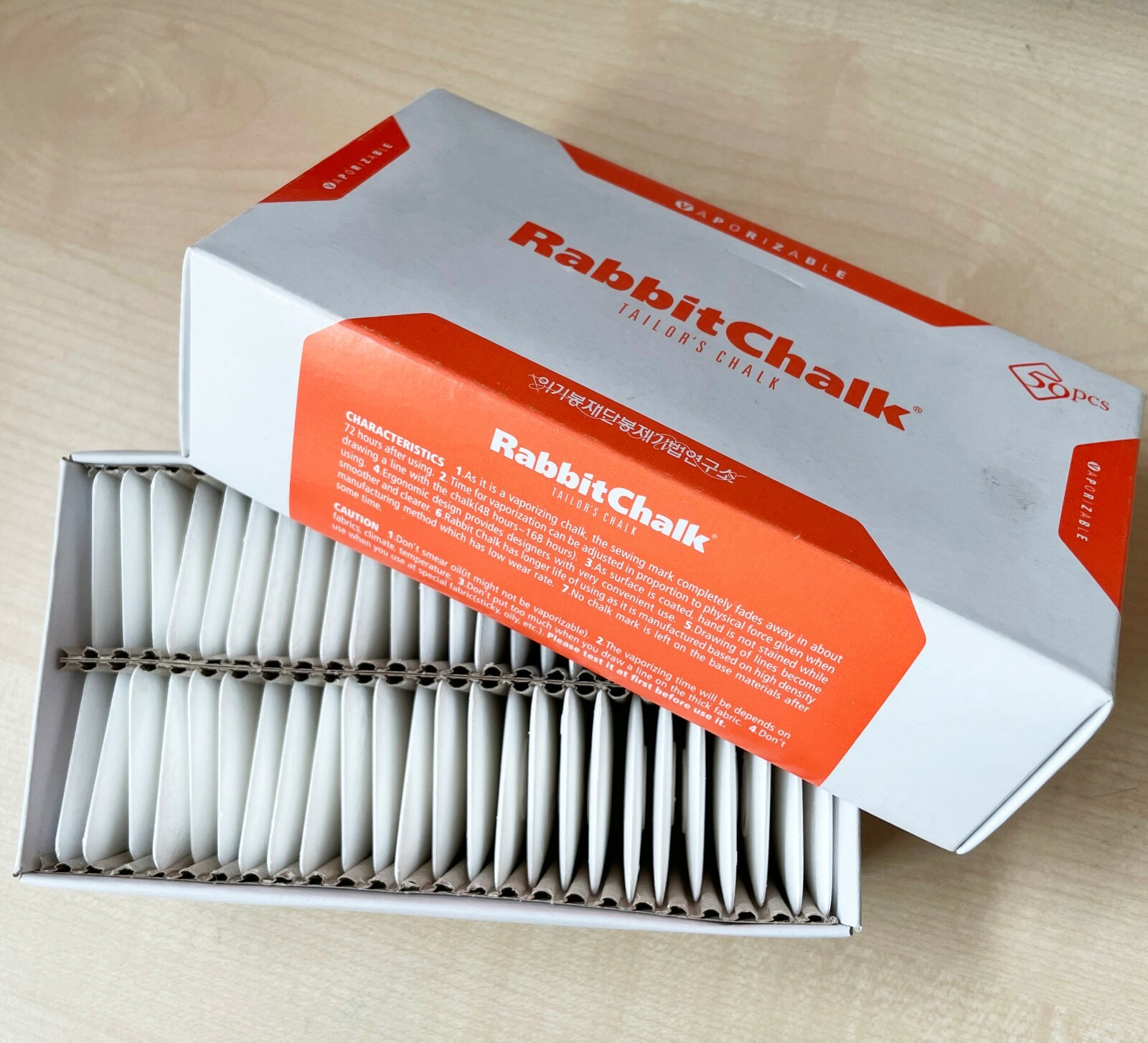 x 50pcs Chalks Rabbit Brand Premium Disappearing Tailor's Rabbit Chalk ...