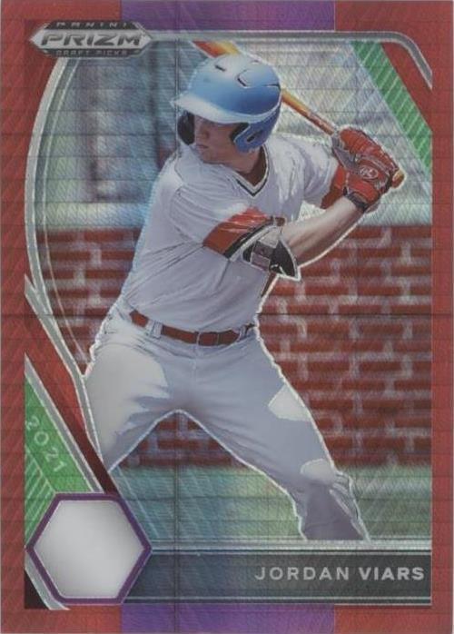 2021 Panini Prizm Draft Picks - Jordan Viars #PDP84 Red & Purple Hyper ...