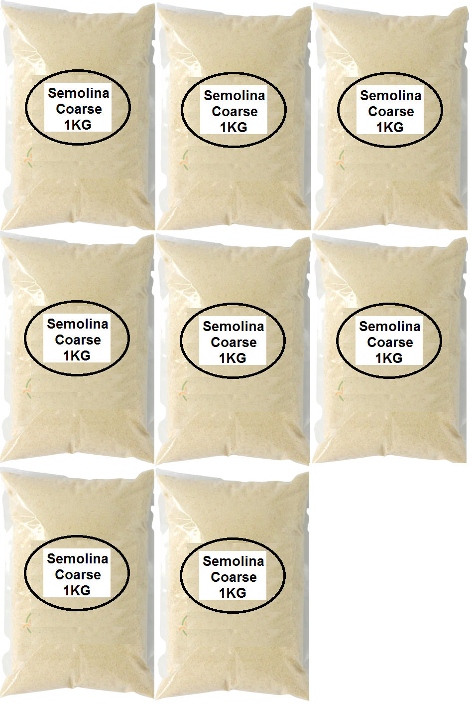 8Kg - 8 Packs x 1Kg - Semolina Coarse Suji Rava Premium Quality | eBay