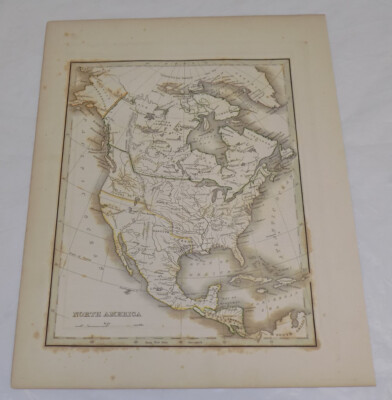 1835 Antique COLOR Map///NORTH AMERICA | eBay
