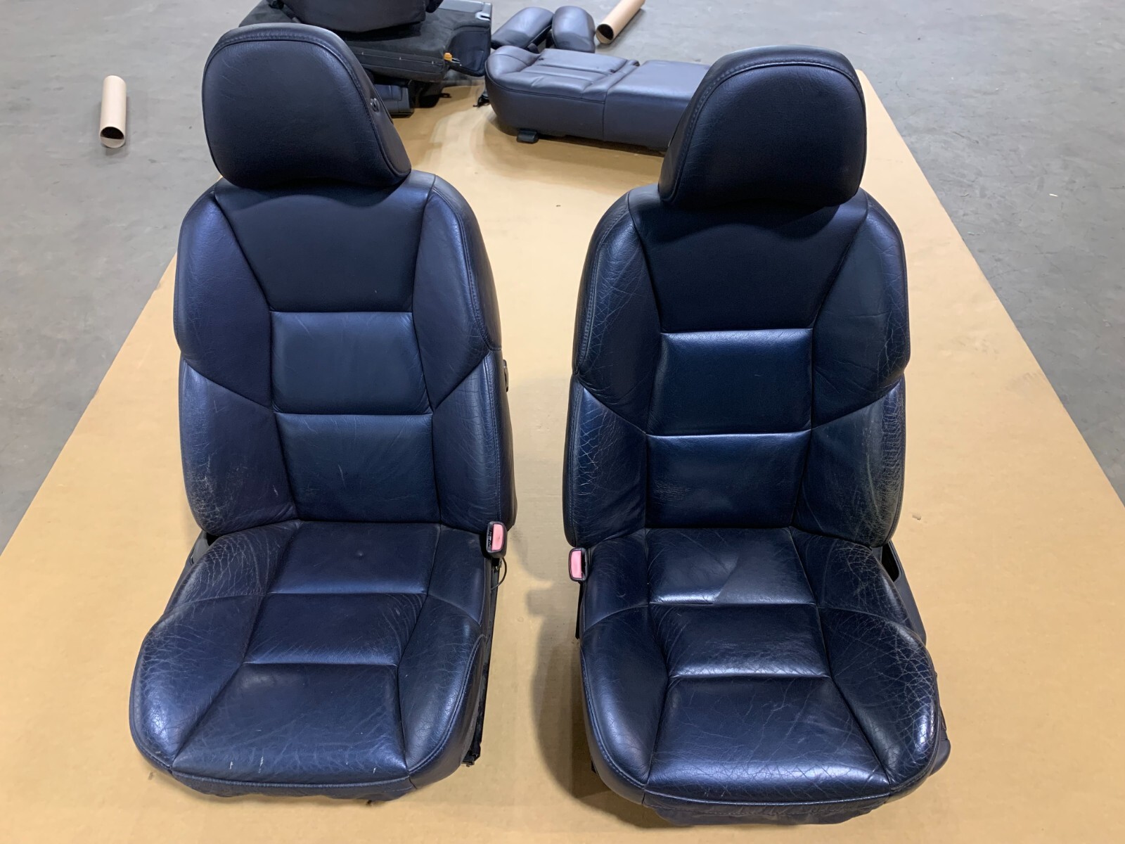 2005-2007 Volvo V70R Front & Rear Seats Dark Blue Leather Complete Set ...