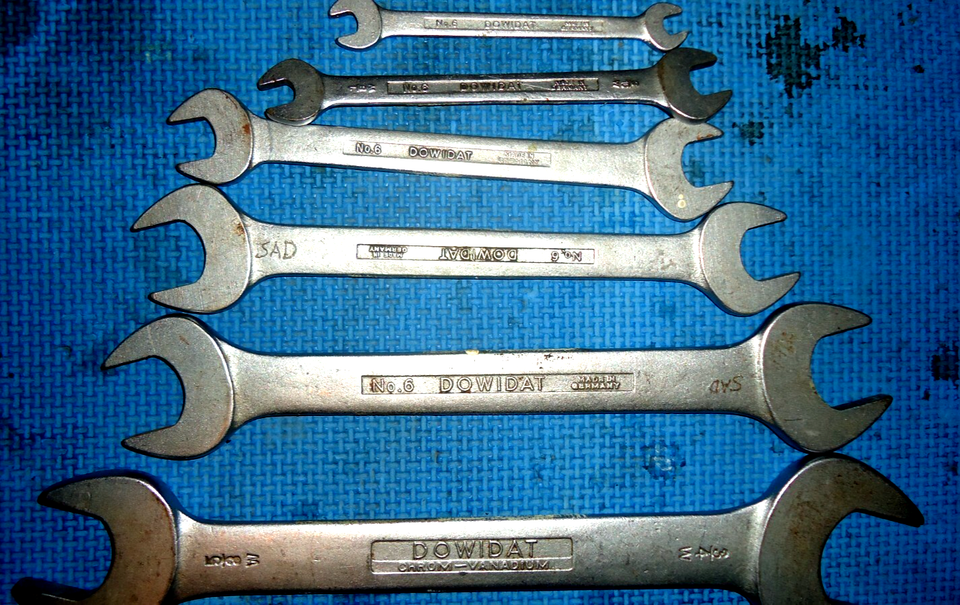 Vintage Whitworth OPENEND British Standard Wrench Spanner Set Of 6 ...