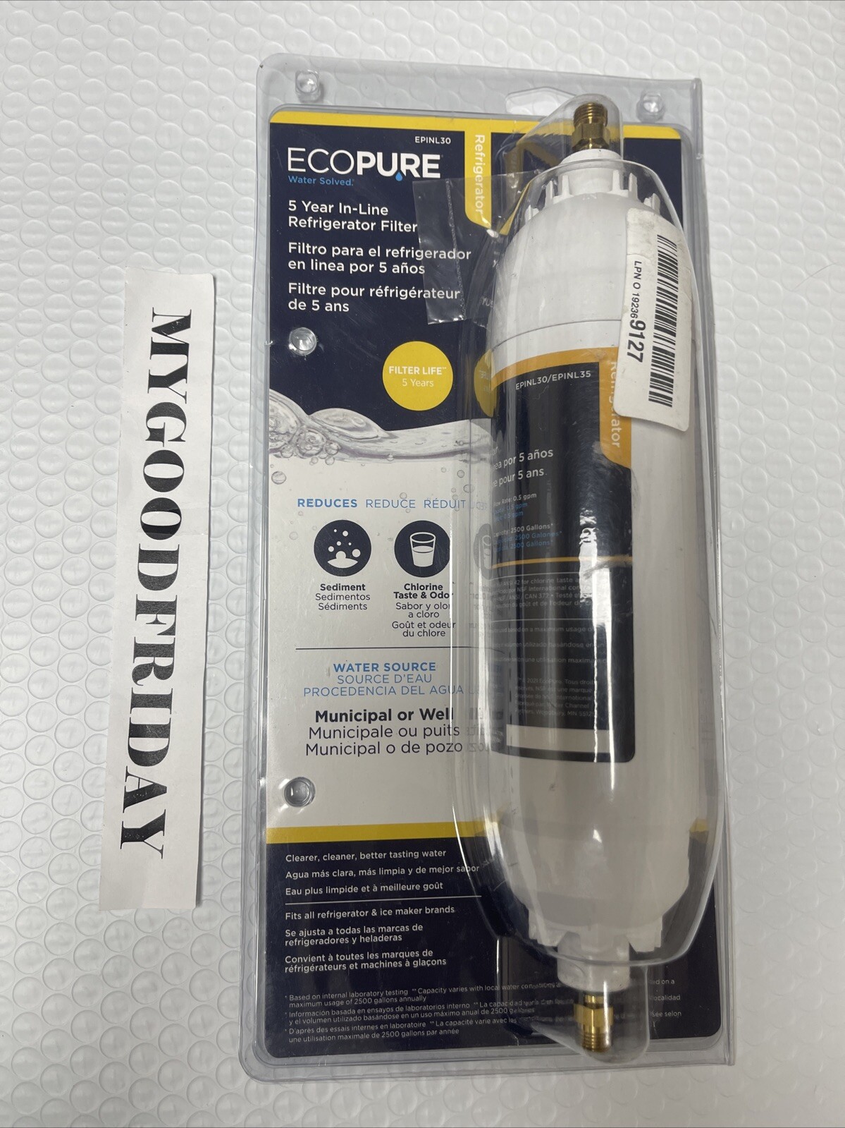 ECOPURE EPINL30 5-Year In-Line Refrigerator Filter | eBay