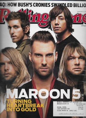 ROLLING STONE magazine #1034 MAROON 5 cover Bruce Springsteen Seth ...