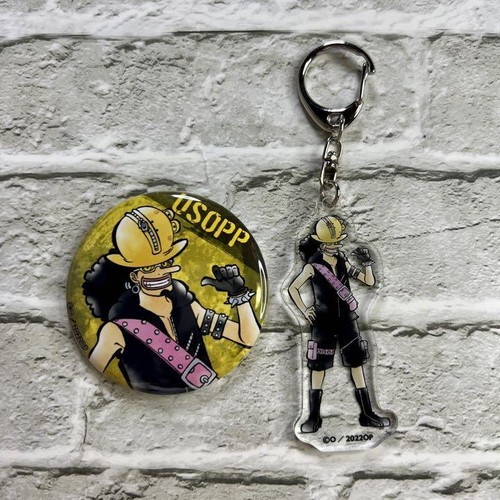 One Piece Mugiwara Store Branch Red Acrylic Keychain Can Badge Usopp | eBay