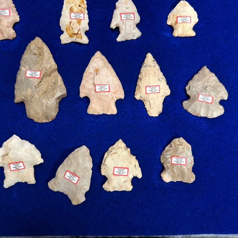 19 Authentic Arrowheads, Gary Bracken Collection, Christian Co ...