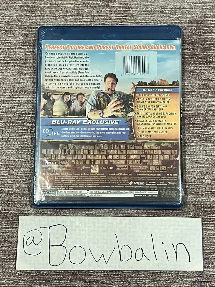 Land Of The Lost Blu-ray Will Ferrell Danny McBride Anna Friel - NEW & SEALED! | eBay