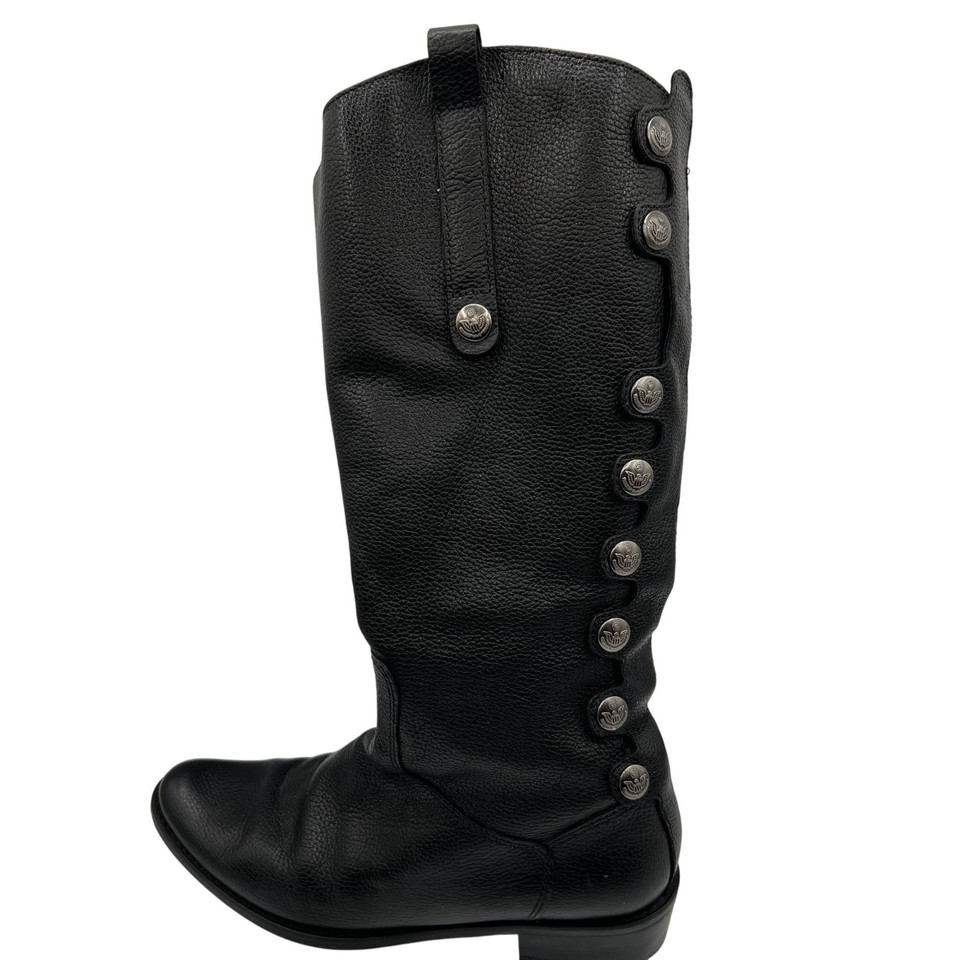 Matisse Womens 8 Sargent Black Leather Zip Riding Boots Button Brazil ...