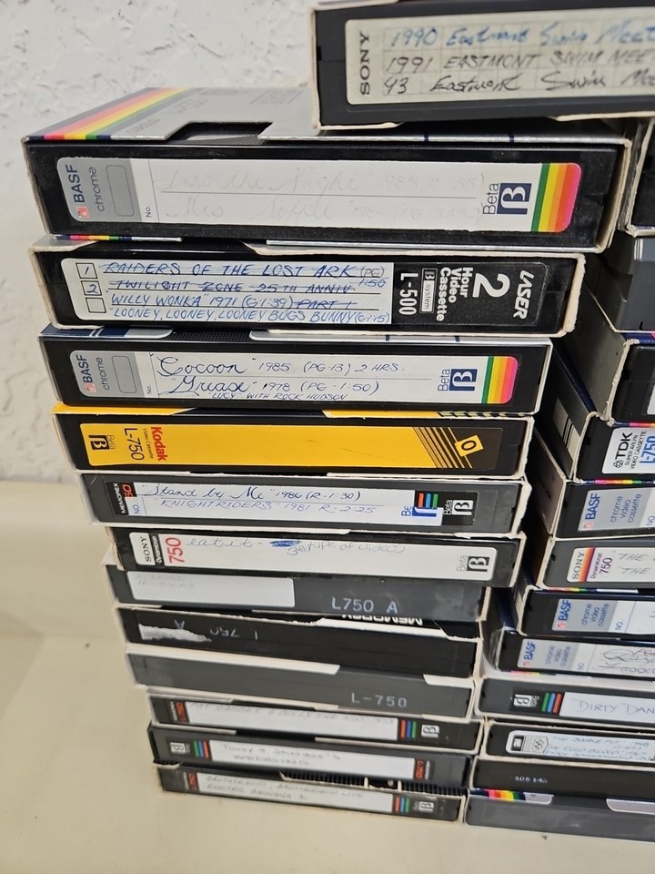 Vintage Beta Video Cassette Tapes. Lot Of 25. Used. Lot #4. GJ5 | eBay