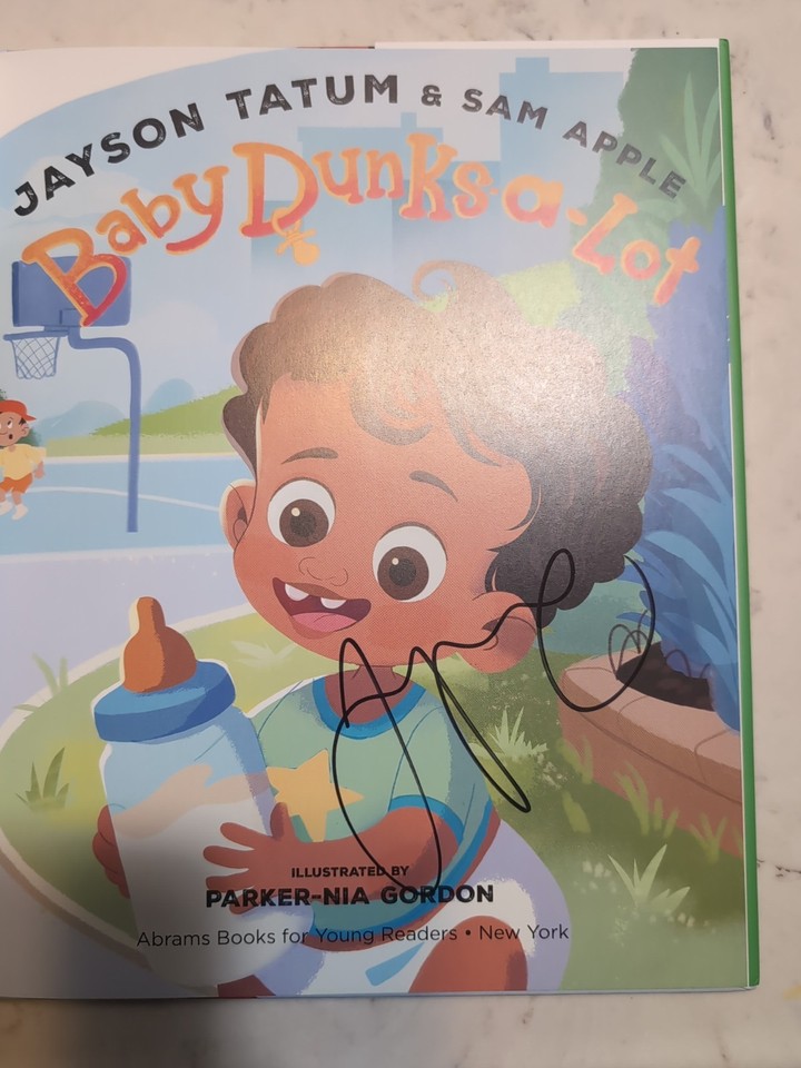 JAYSON TATUM SIGNED HC BOOK Baby Dunks A-Lot HC BOOK Autographed ...