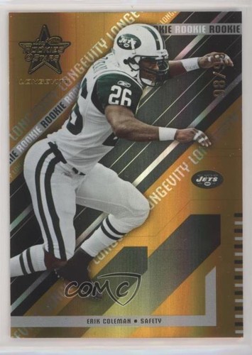 2004 Leaf Rookies & Stars Longevity Rookie Gold 8/99 Erik Coleman #170 ...