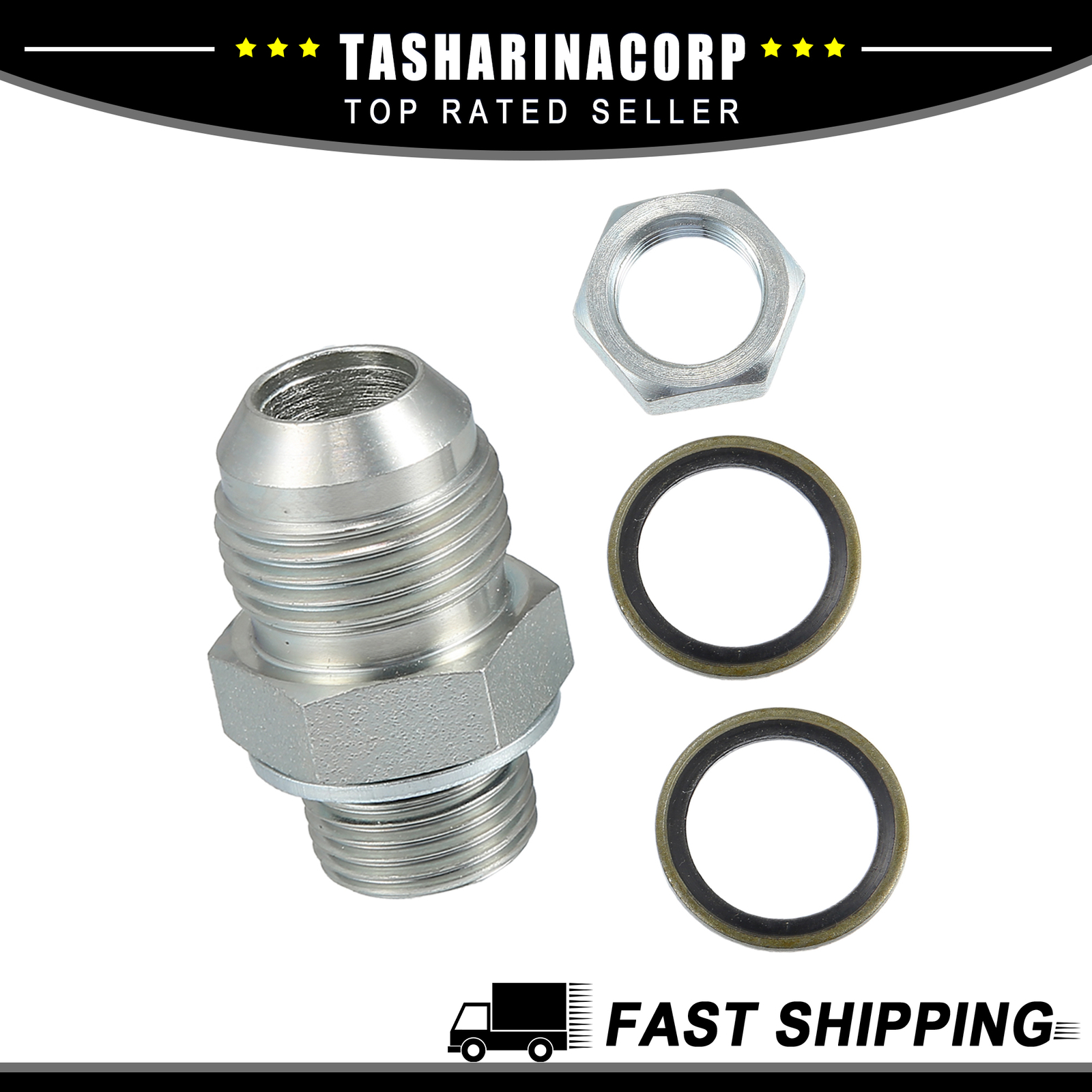 Piece of 1 10AN Turbo Oil Pan Oil Return Drain Plug Adapter Silver Tone ...