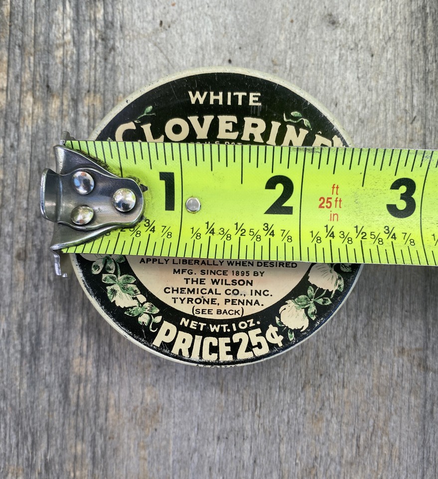 White Cloverine Brand Salve One Ounce Medicine Tin Turpentine Wax ...