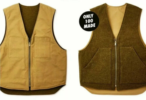 Filson x Governor Baxter Reversible Vest 20230335 Dark CC Tan Olive ...