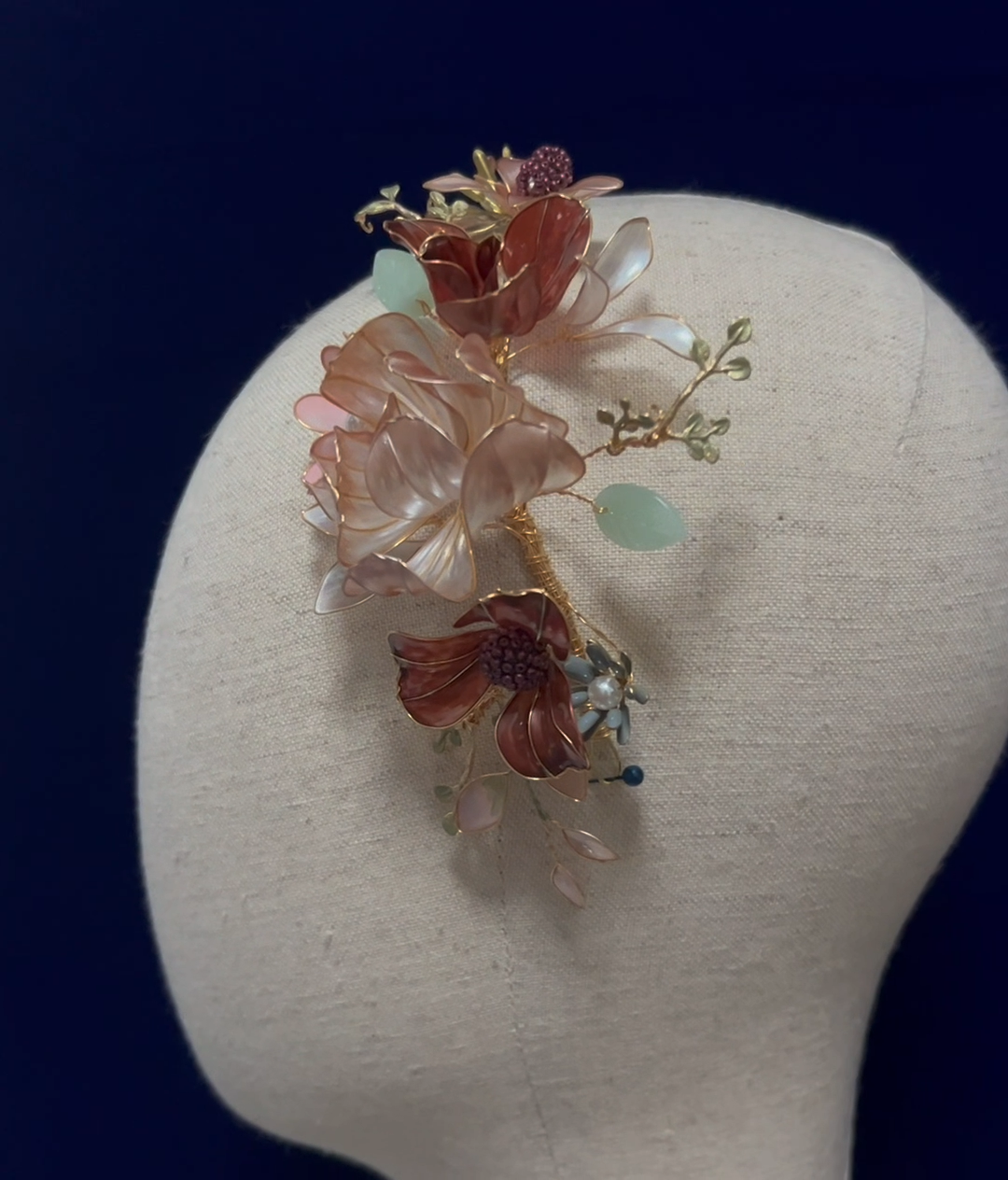 Elegant Handmade Bridal Red&Organza Barrettes Brides Diadem Queen Hair ...