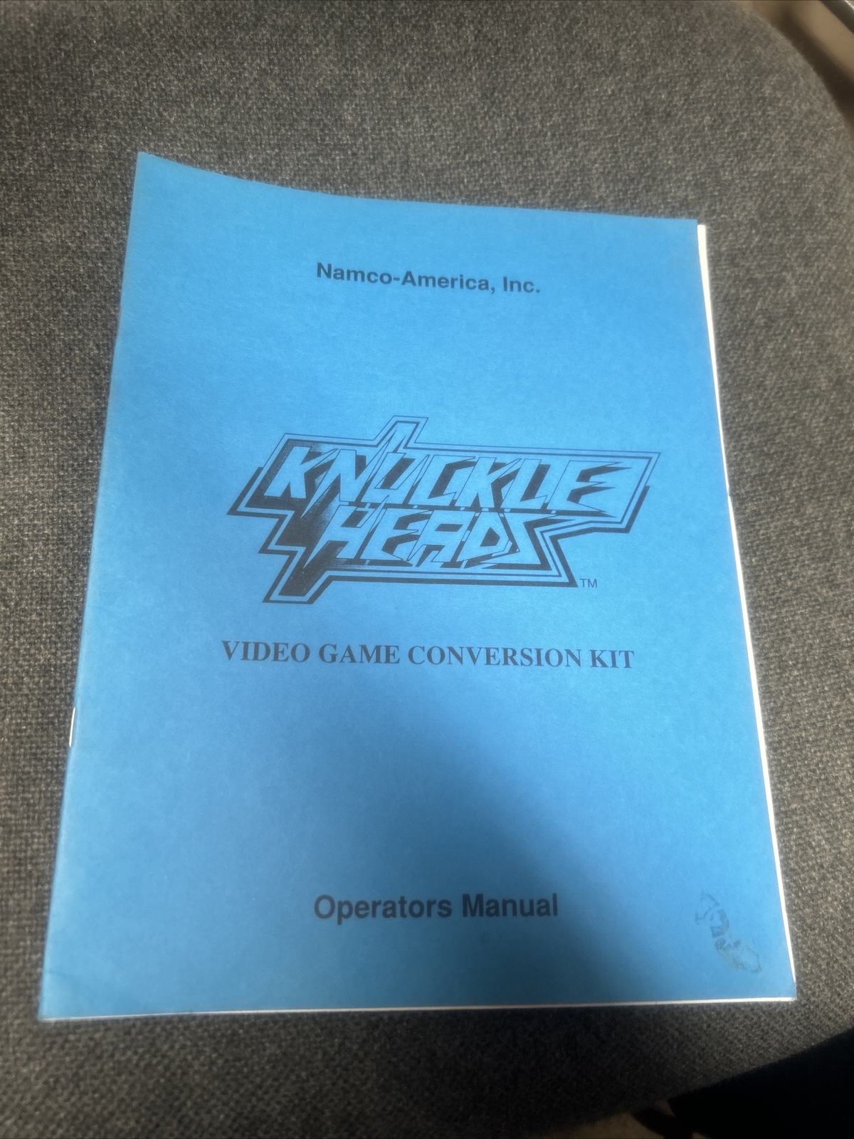 Namco KNUCKLE HEADS Arcade Video Game Manual - good used original | eBay