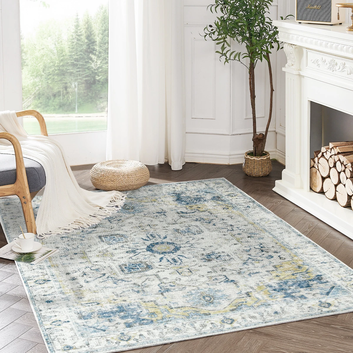 Light Blue Rug Living Room | Baci Living Room