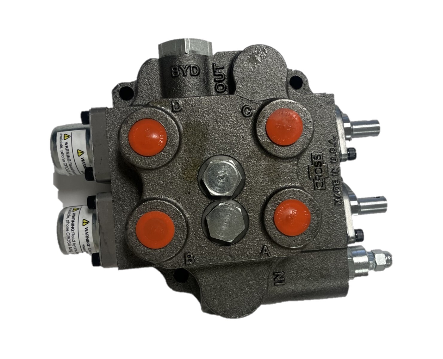 Cross Double Spool Both 3-Position 4-Way Open Center Control Valve USA ...
