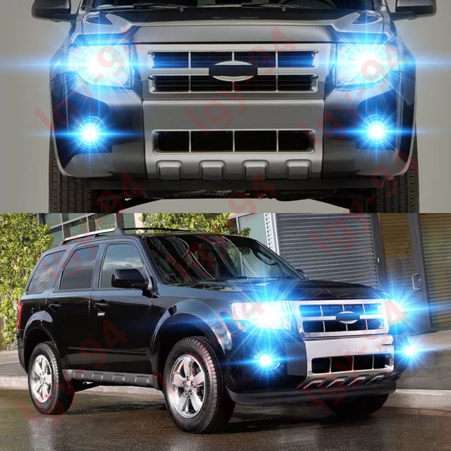 For Ford Escape 2008-2012 - 4PC 8000K LED Headlights + Fog Light Bulbs ...