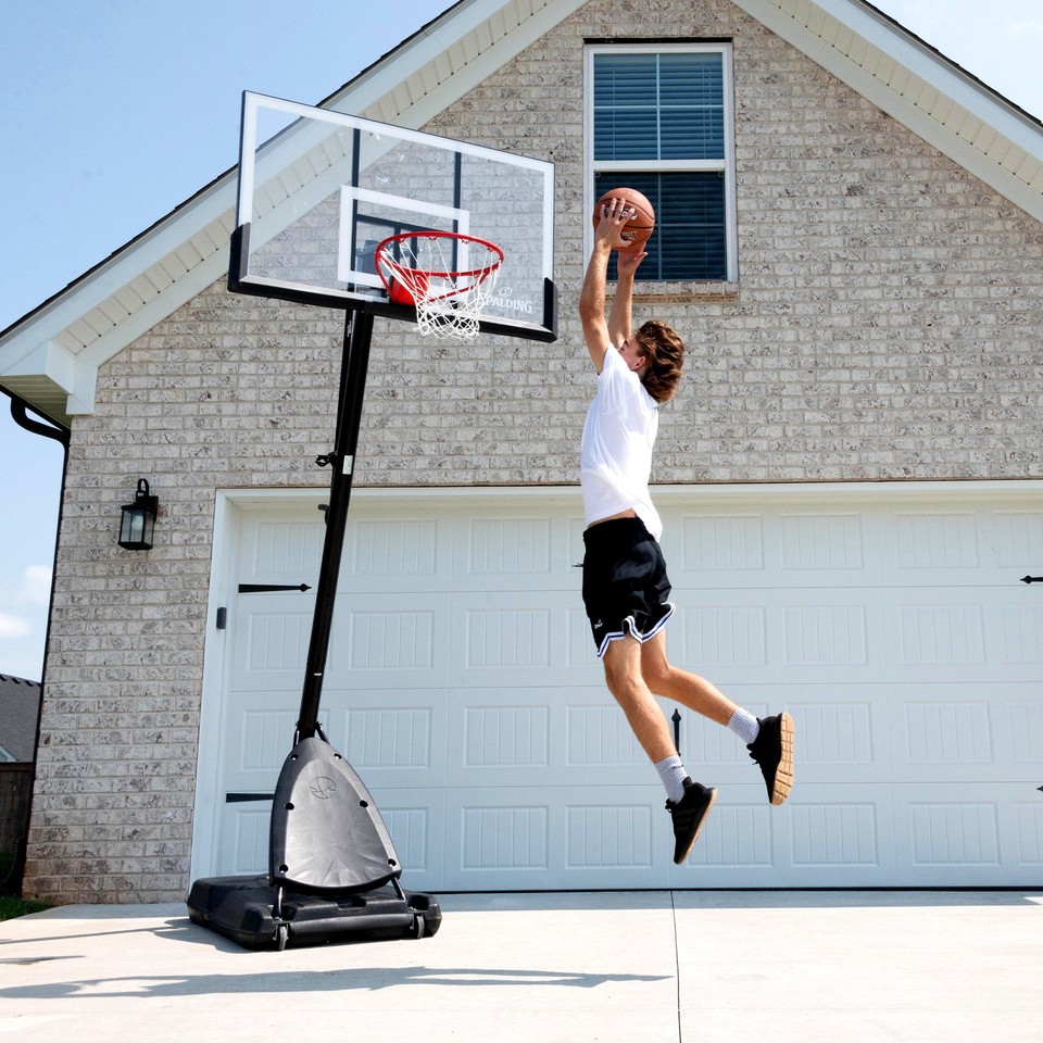 Spalding NBA Portable Basketball Hoop with 54" Polycarbonate Backboard ...