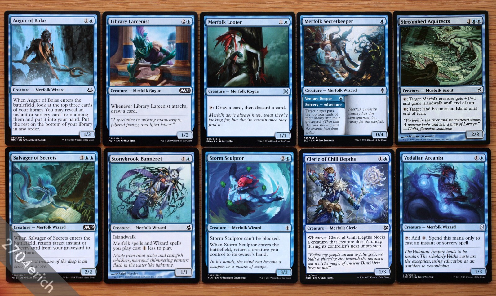 Set of 10 Pauper Legal Merfolk Creatures *NM* (Magic MTG) Stonybrook ...