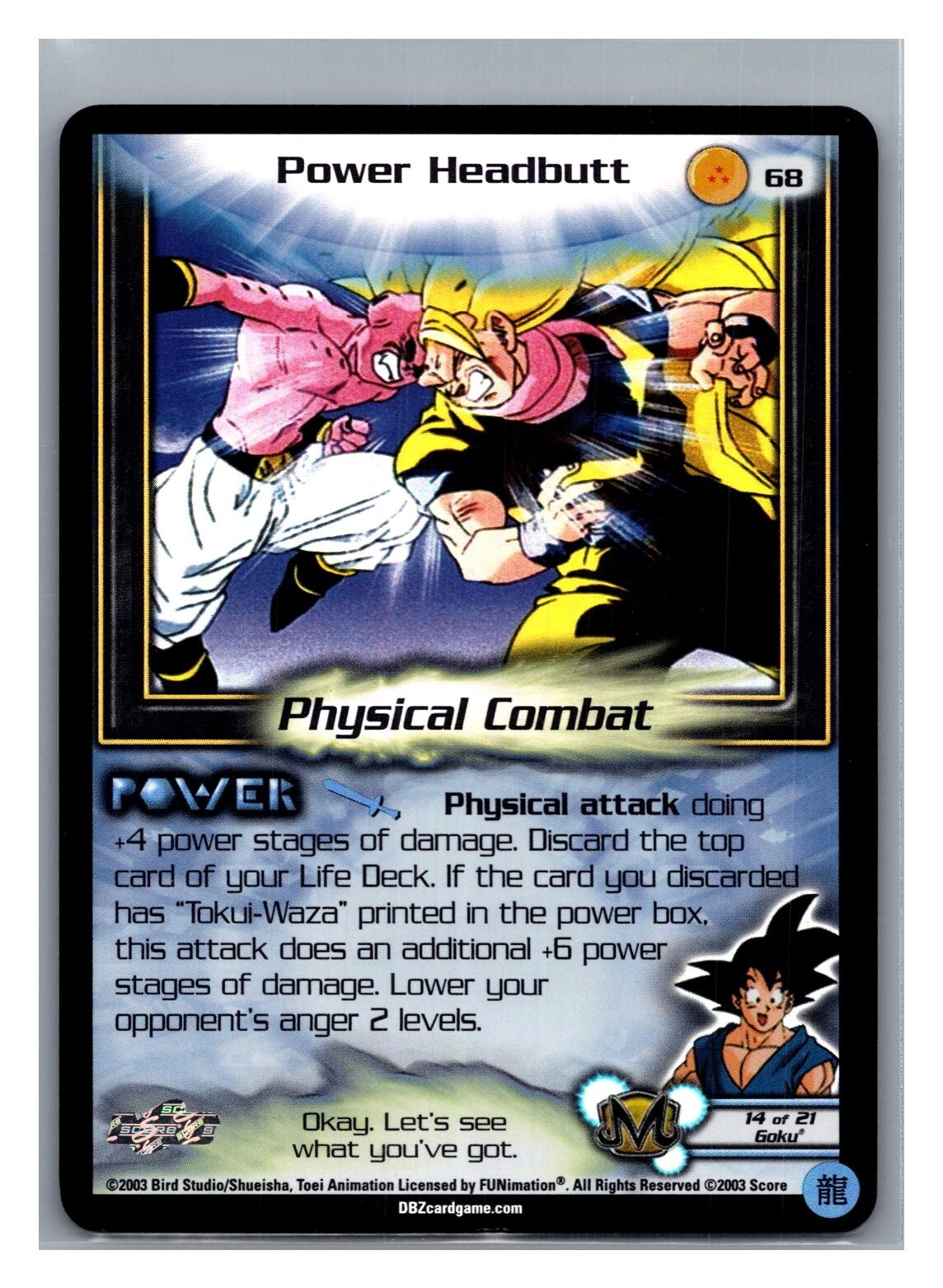 1x DBZ CCG POWER HEADBUTT 68 HOLO FOIL UNCOMMON KID BUU SAGA LIMITED | eBay