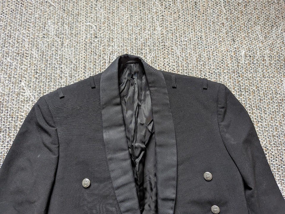 vintage MILITARY us army TUXEDO jacket black 36S uniform WWII vietnam ...