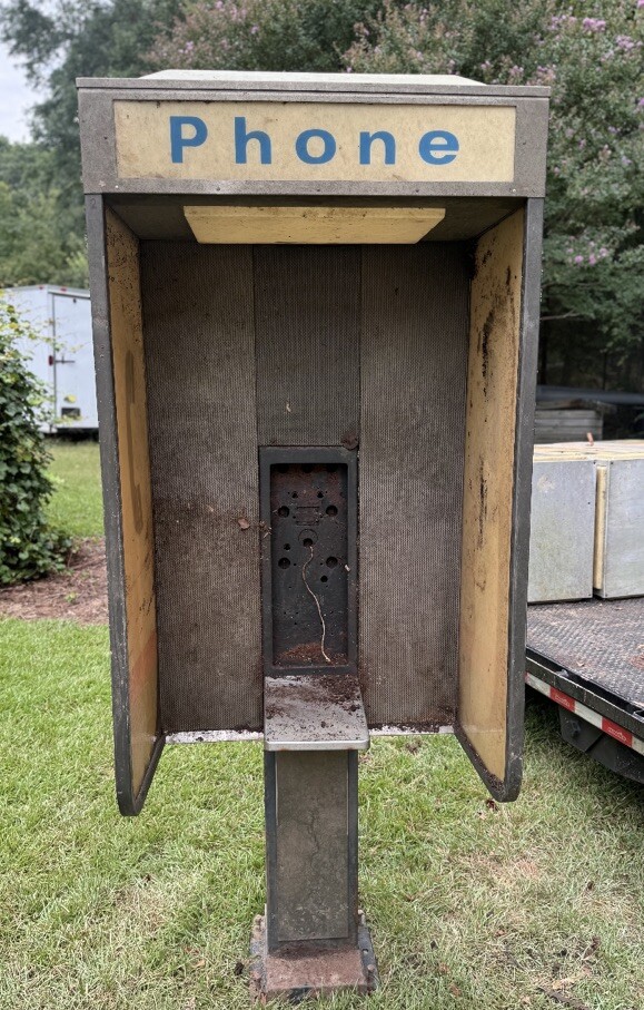 (1) Vintage Pay Phone Booth Shroud Enclosure Payphone, Can Deliver ...