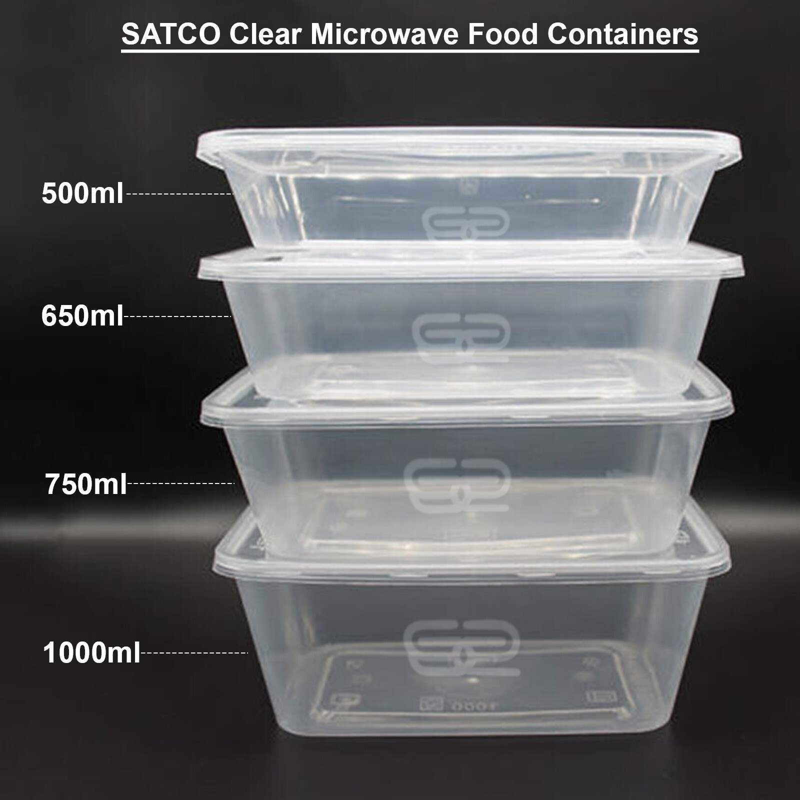 SATCO Food Containers Rectangle Plastic Microwave Freezer Safe Round ...