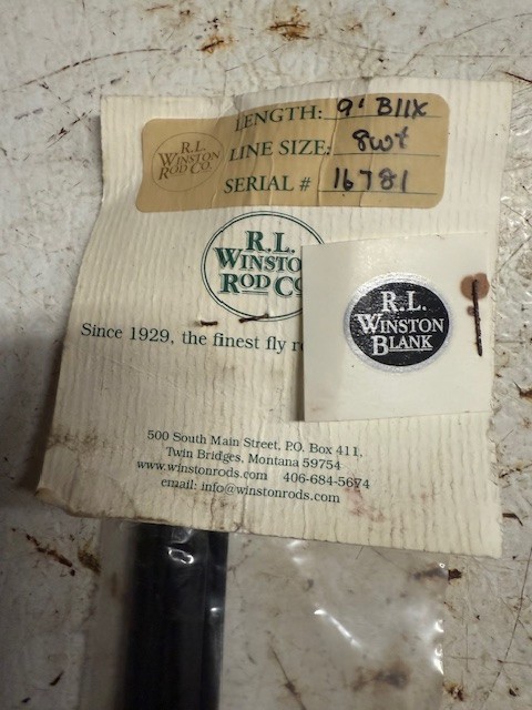 R. L. Winston fly rod blank 9 foot 8 weight BIIX | eBay